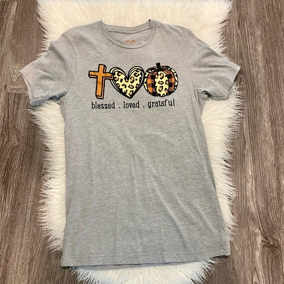Love In Faith | Tops | Love In Faith Fall Blessed Loved Grateful Tee ...